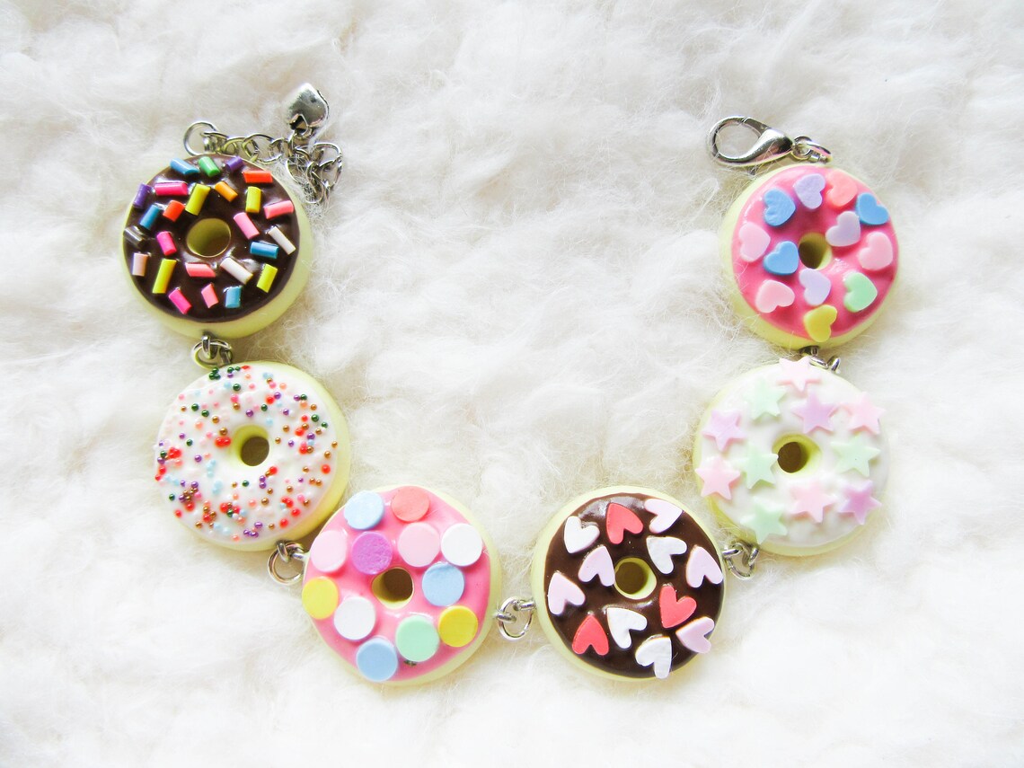 Donut Bracelet Doughnut Bracelet Cute Bracelet Kawaii | Etsy