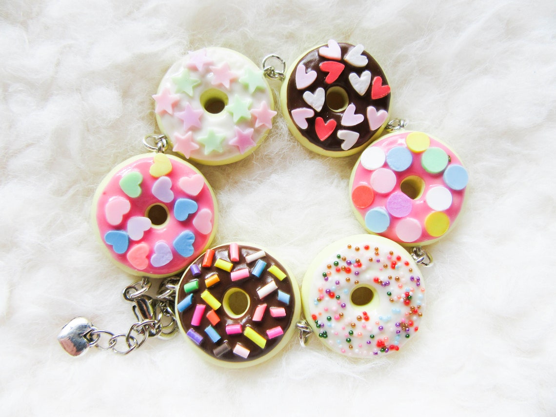Donut Bracelet Doughnut Bracelet Cute Bracelet Kawaii | Etsy