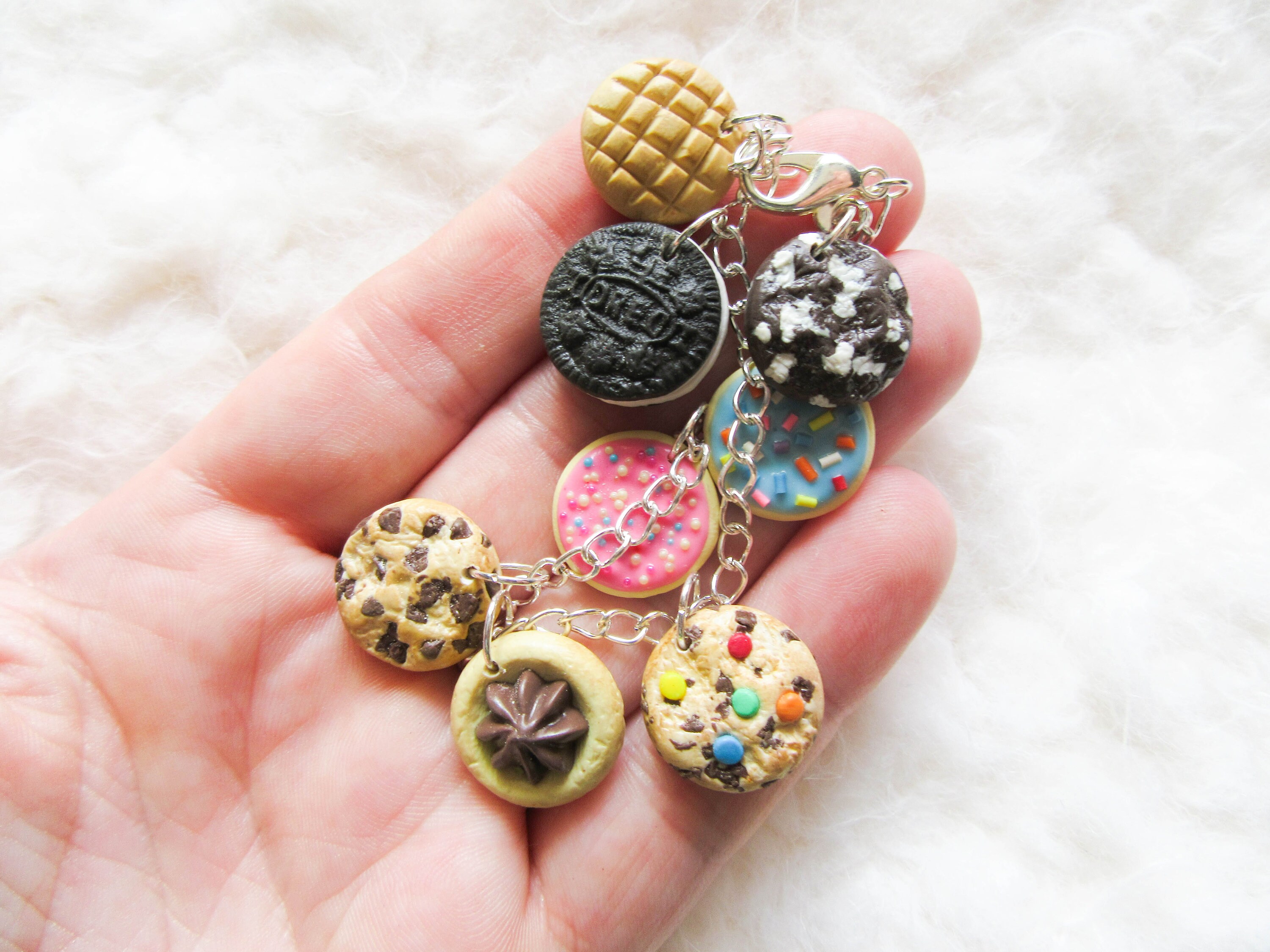 Cookie Bracelet Cute Bracelet Food Bracelet Polymer Clay - Etsy