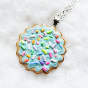Sugar Cookie Necklace Cookie Pendant Food Necklace Cute - Etsy
