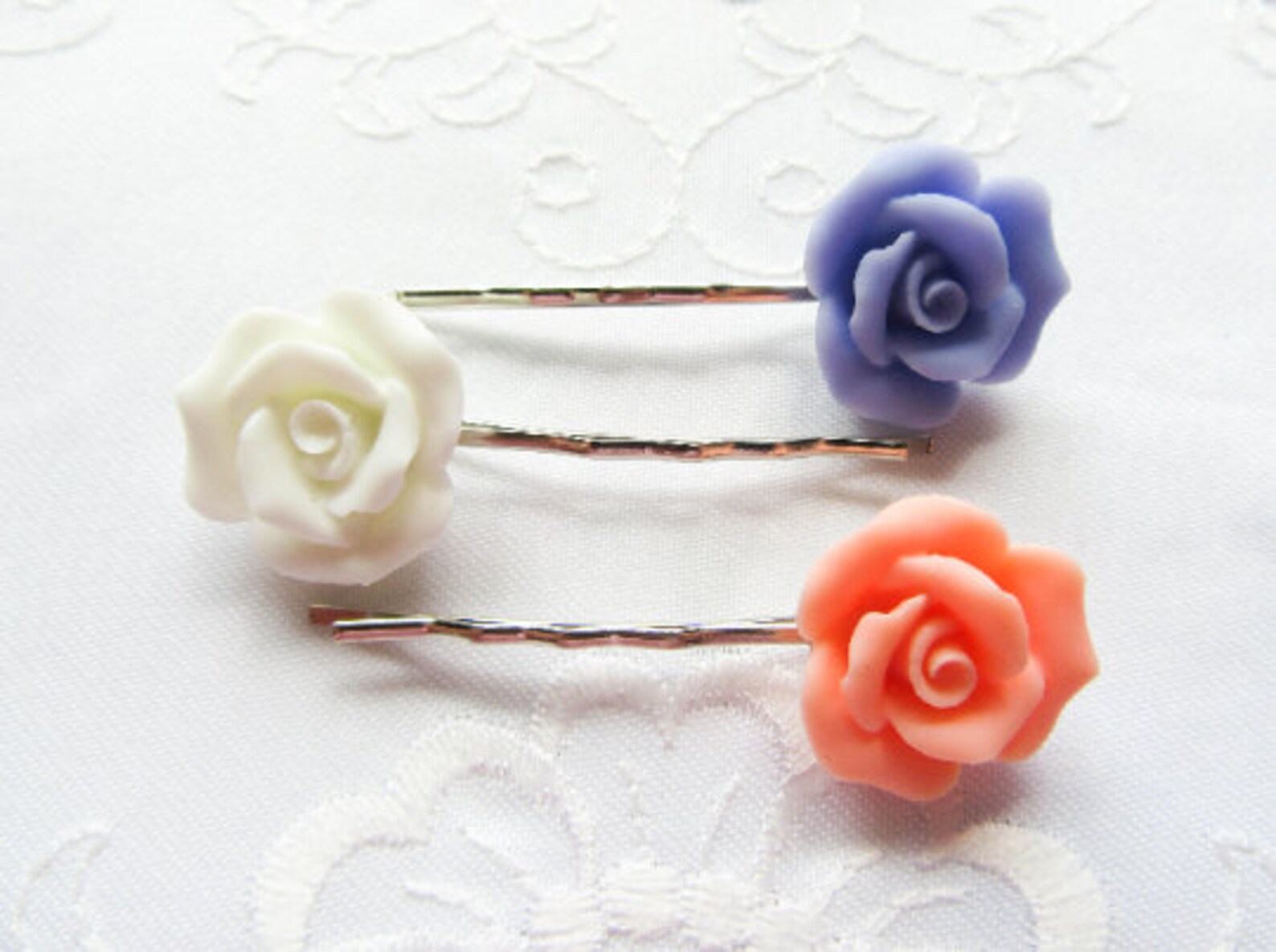 Matte Rose Hair Pins Flower Hair Pins Rose Bobby Pins - Etsy
