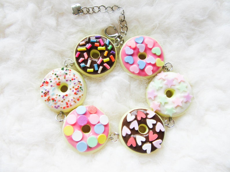 Donut Bracelet Doughnut Bracelet Cute Bracelet Kawaii | Etsy