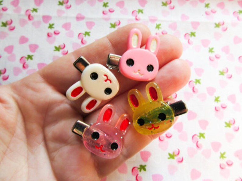 Bunny Hair Clips Rabbit Hair Clips Kawaii Hair Clips Mini - Etsy