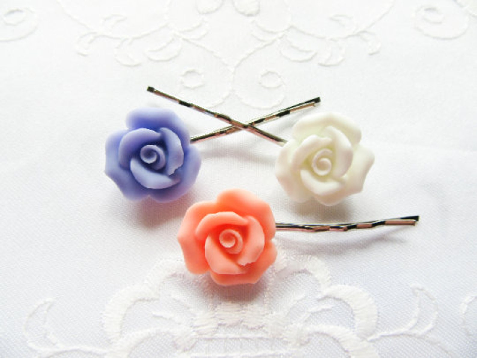 Matte Rose Hair Pins Flower Hair Pins Rose Bobby Pins - Etsy