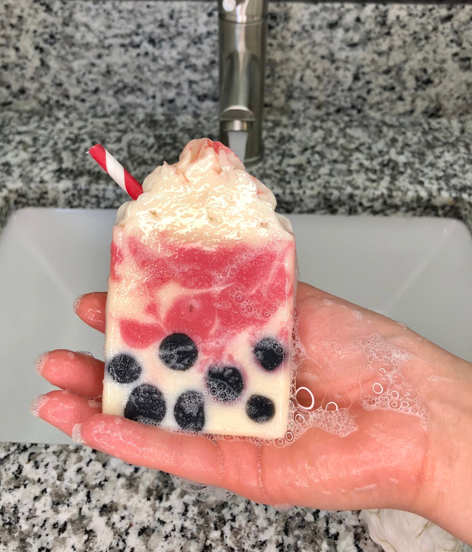 Lychee Bubble Tea Handcrafted Soap Lychee Fruit Boba Tea - Etsy