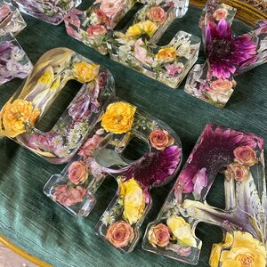 Floral Preservation Resin Letter - Etsy