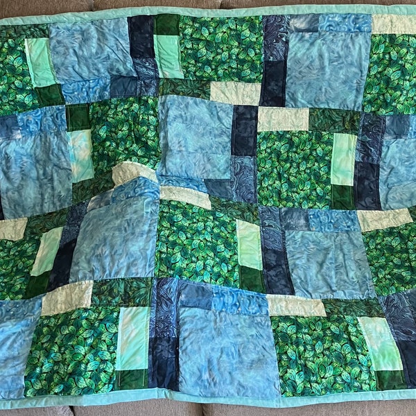 Handmade Quilts Blue and Green - Etsy