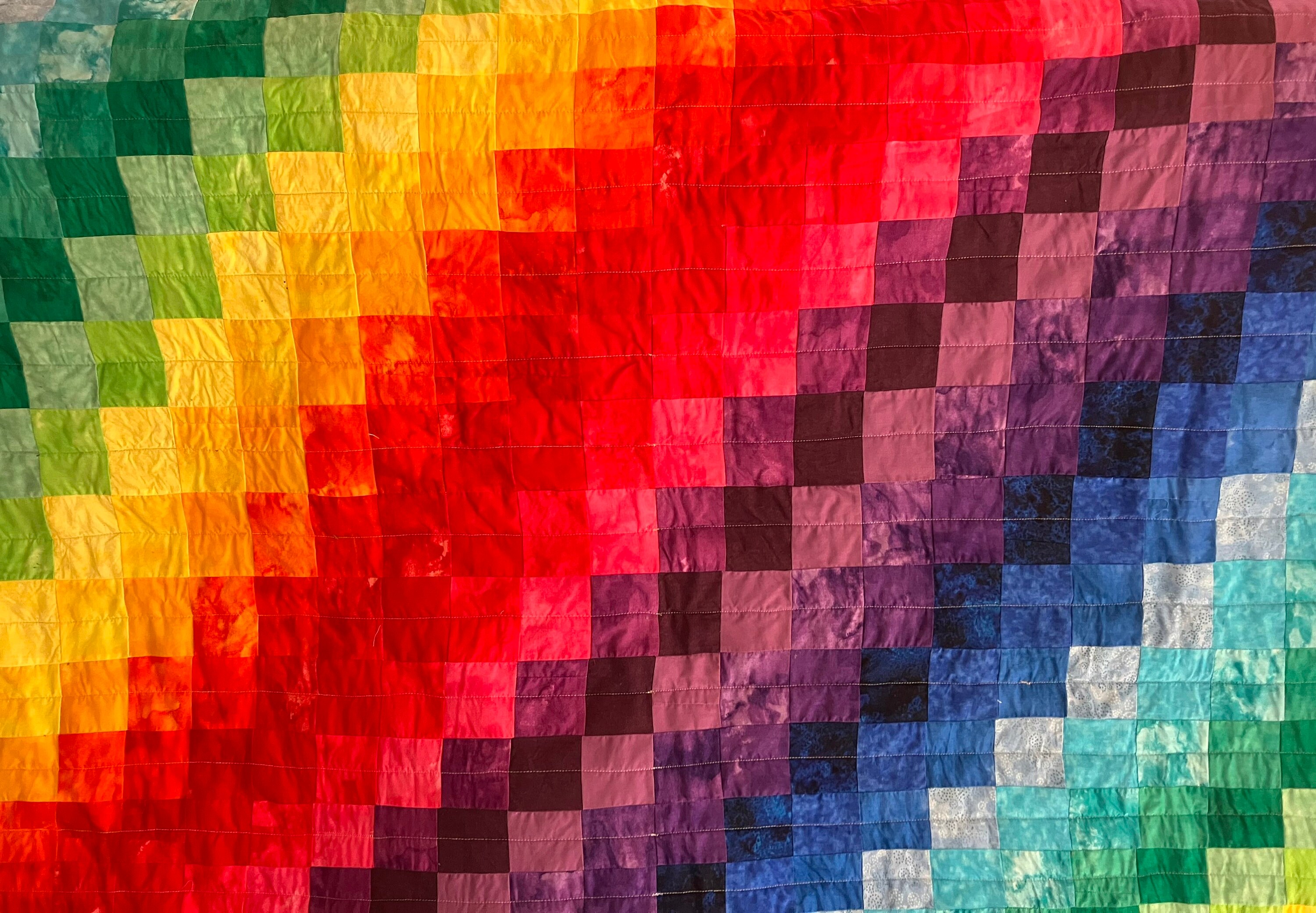 Rainbow Bargello Full Sofa Quilt LGBTQ Pride Handmade Quilted - Etsy