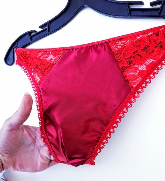 Luxury Men Satin Panties With Delicate Lace Detail Handcrafted Silk ...