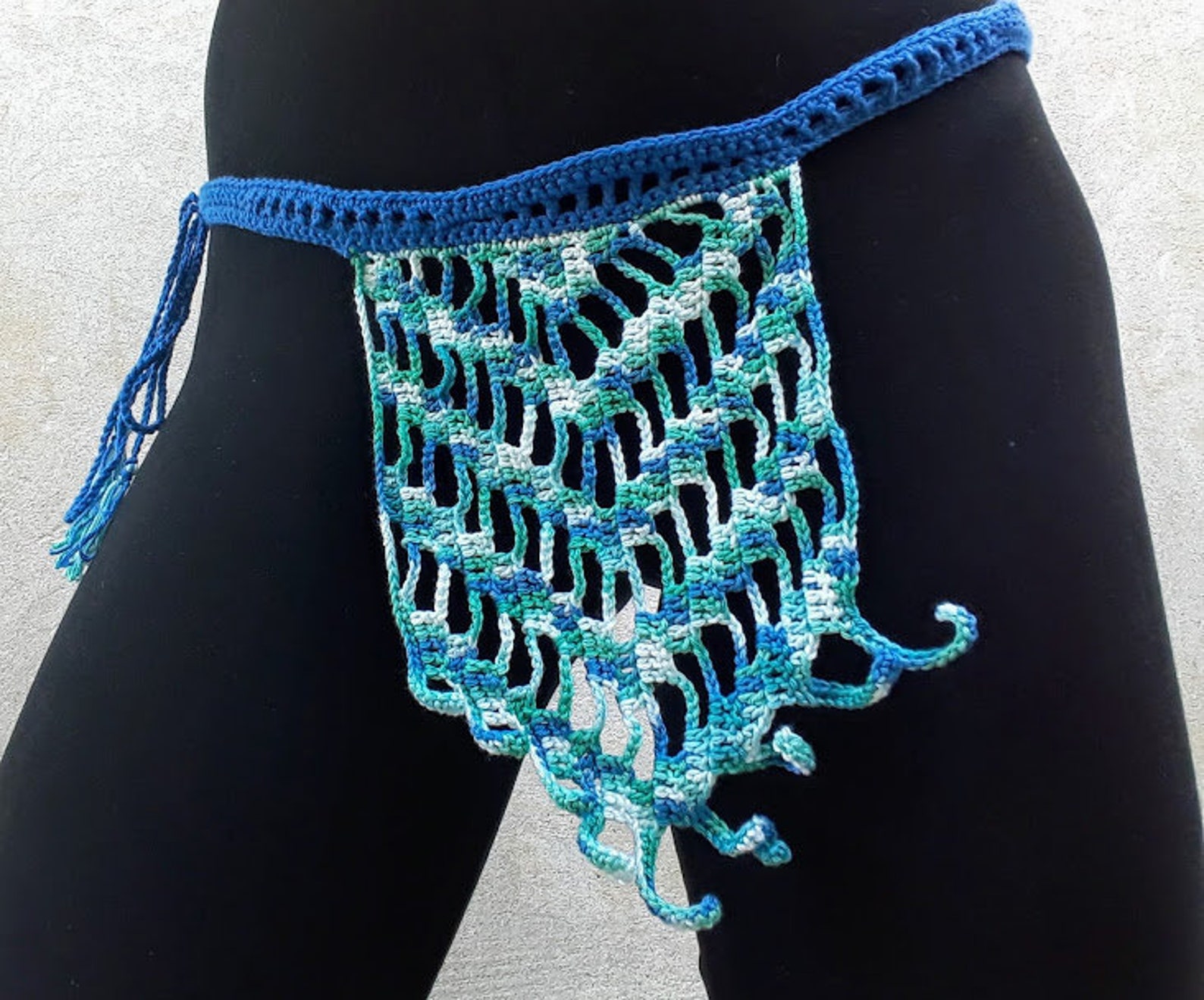 Crochet Loincloth Open Crotch G String Rainbow Beach Lingerie - Etsy