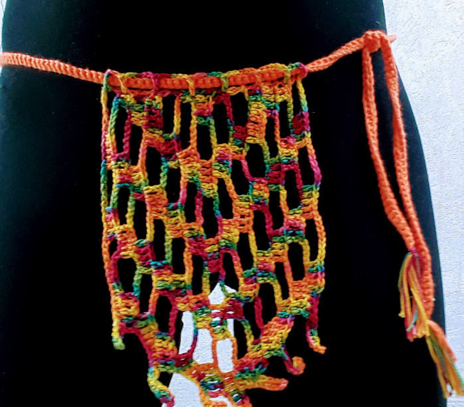 Crochet Loincloth Open Crotch G String Rainbow Beach Lingerie - Etsy