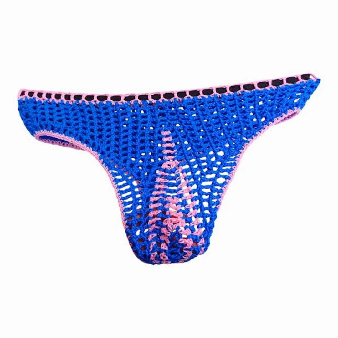 Mens Panties Swim Trunks Crochet Cotton Briefs for Swimming Sunbathing ...