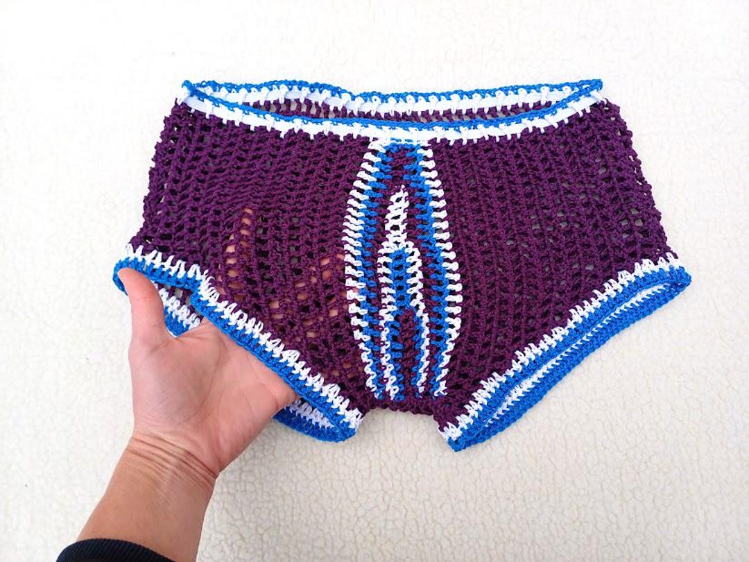Mens Swim Trunks Crochet Men's Thong Underwear Cotton Briefs for Men ...