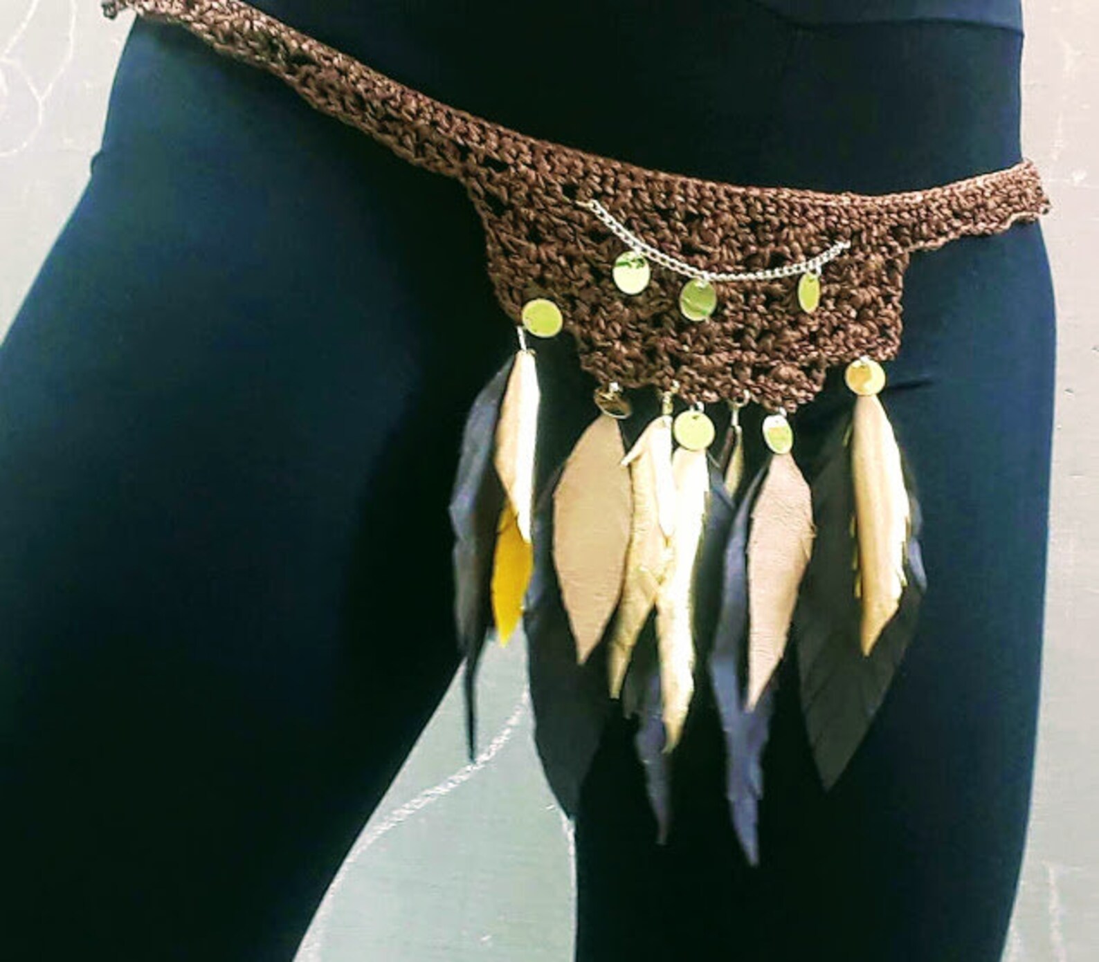 Loincloth Leather Feather Loincloth Open Crotch Open Butt | Etsy