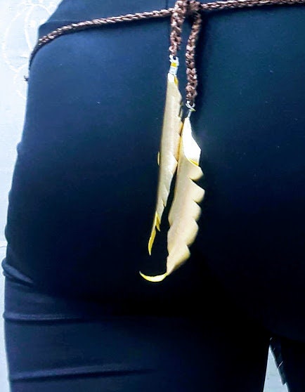 Loincloth Leather Feather Loincloth Open Crotch Open Butt | Etsy