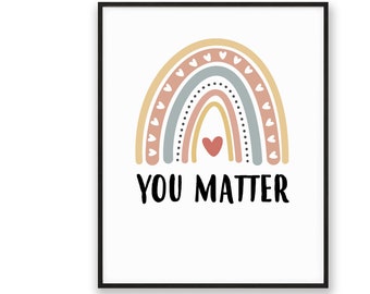 You Matter Classroom Poster - Etsy