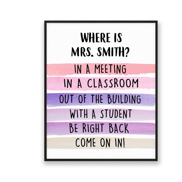 Where Am I Door Sign - Etsy