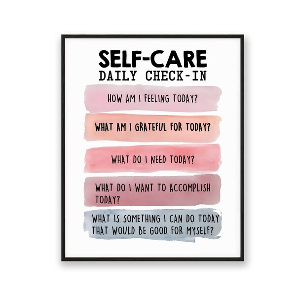 Mental Health Check in Poster - Etsy