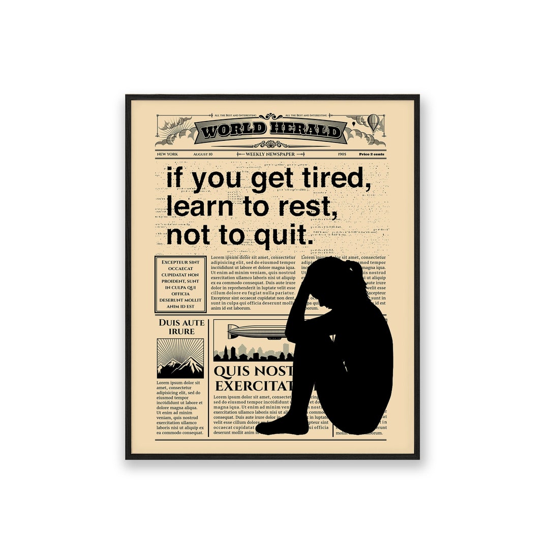 Banksy Wall Art Rest Don't Quit Dictionary Wall Art - Etsy