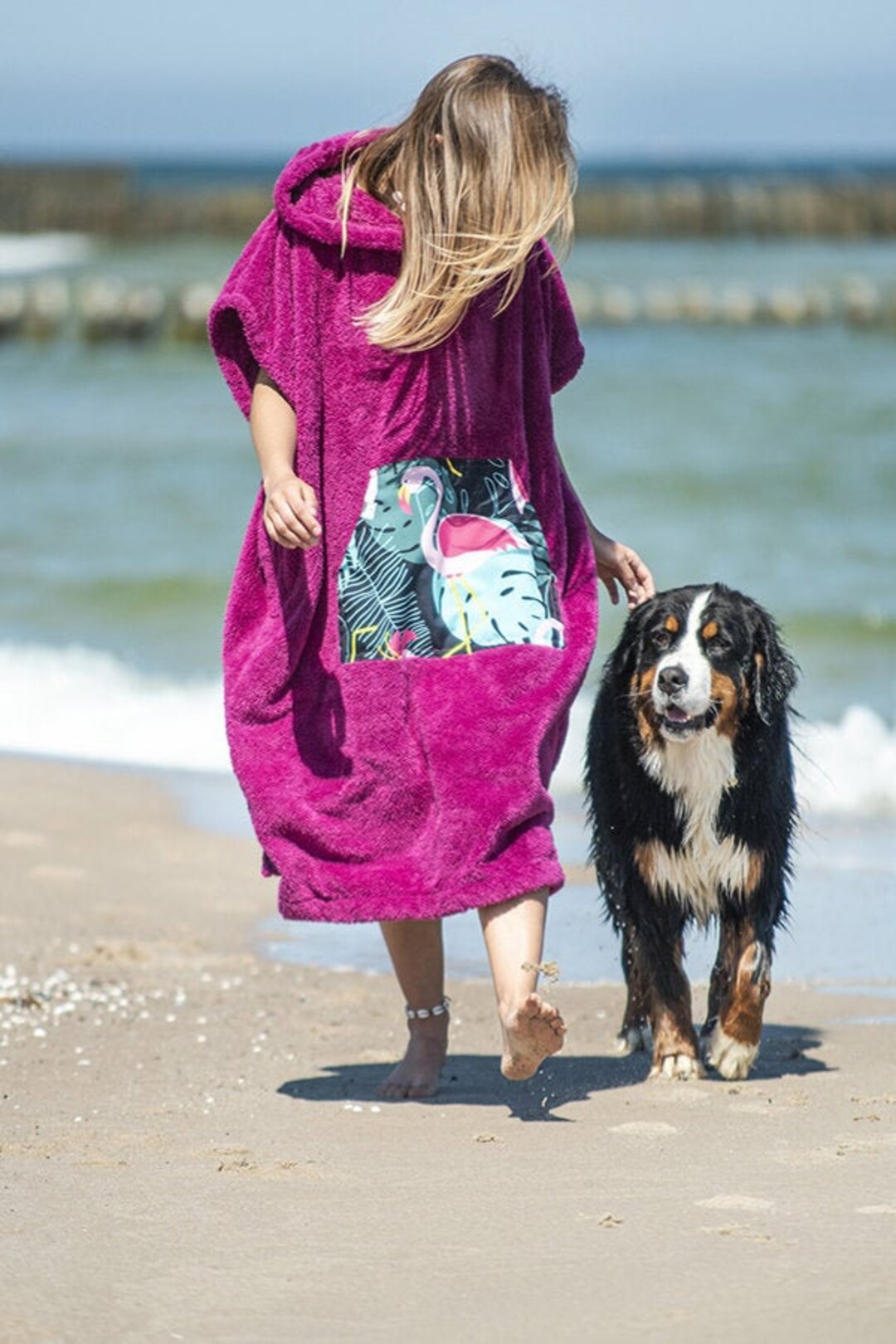 Surf Poncho Hugme Beach Towel Ice Swimming Kite Surfing Wakeboard Robe ...