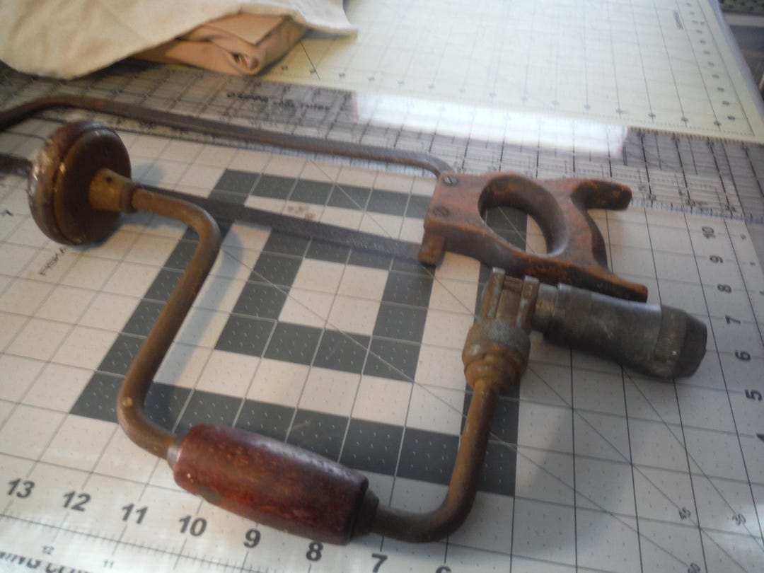 Antique Hack Saw and Brace and Bit - Etsy