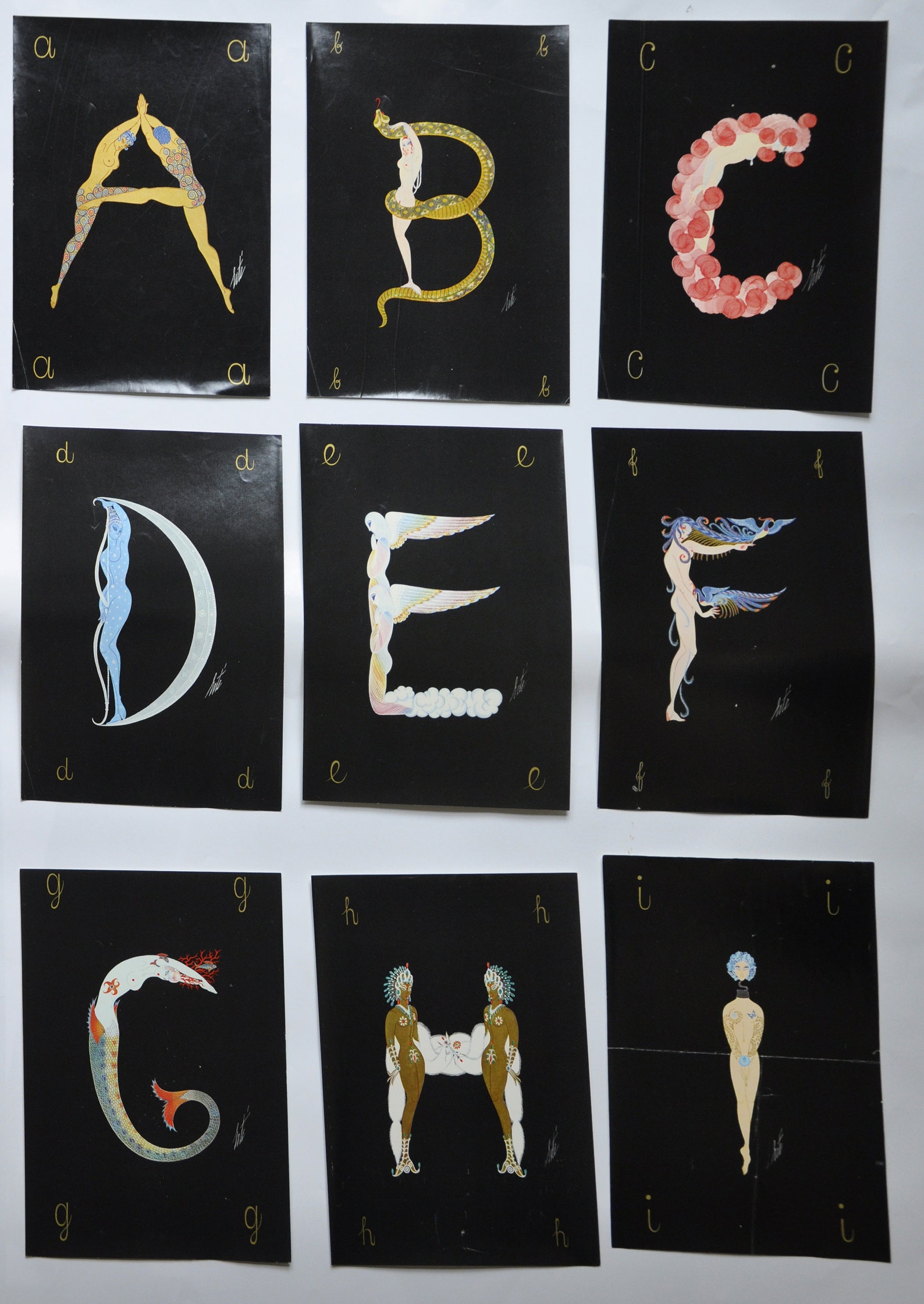 Erté, Alphabet 25 Letters From A to Z, Original Print, Years 60st ...