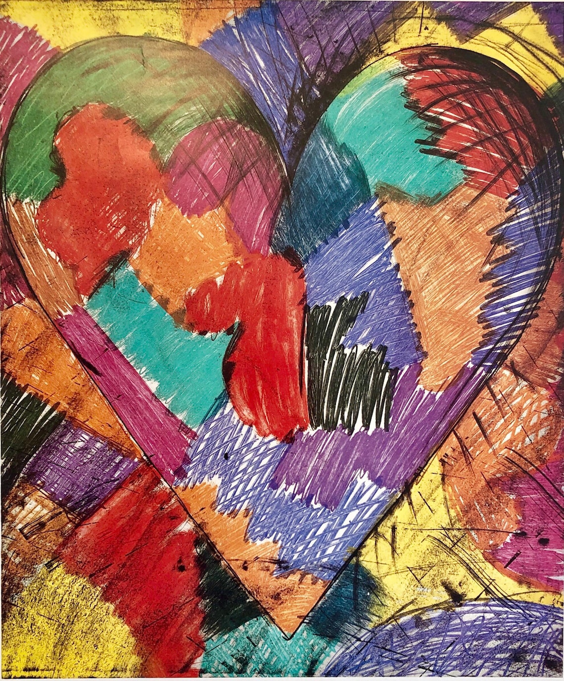 Jim Dine heart Original Exhibition Poster 1983 Maeght - Etsy