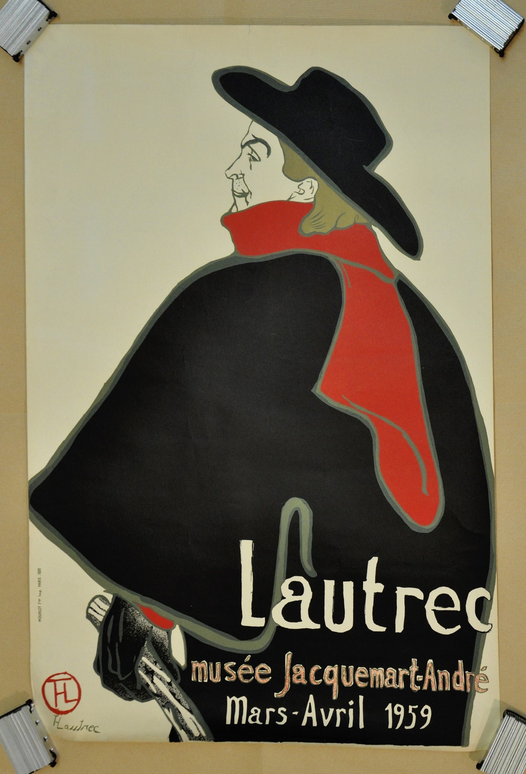 Toulouse Lautrec Original Full Litho Poster Exhibition Paris - Etsy