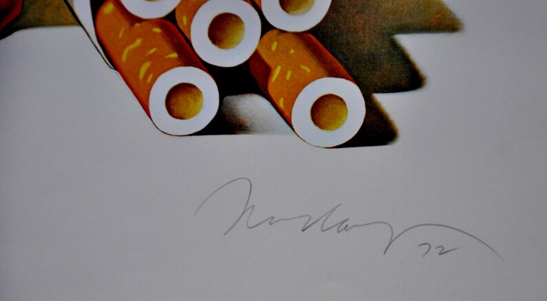 Mel Ramos Sex Pin Up Cigarette Original Pop Art Poster Expo Hannover
