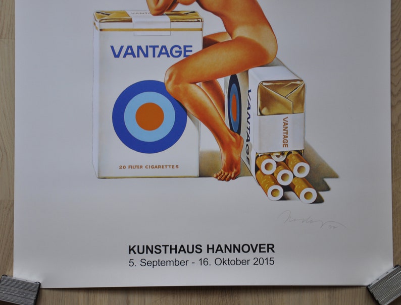 Mel Ramos Sex Pin Up Cigarette Original Pop Art Poster Expo Hannover