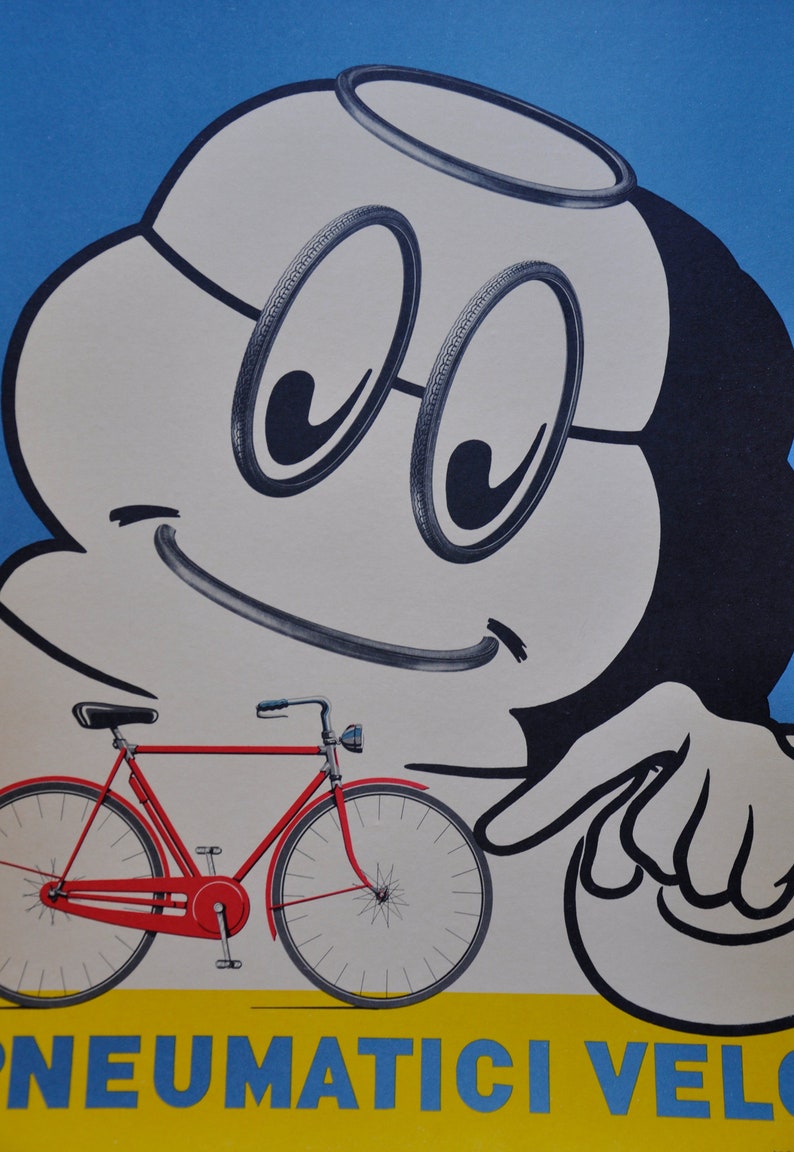 Original Advertising Poster Michelin 1959, Linen Backed, Bibendum ...