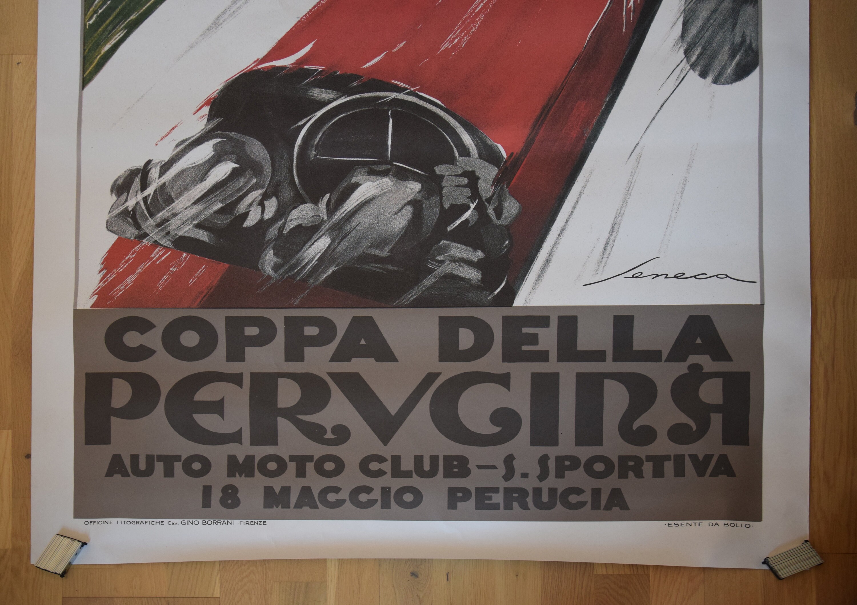Federico Seneca, Car Racing coppa Della Perugina Poster, Large Size Cm ...