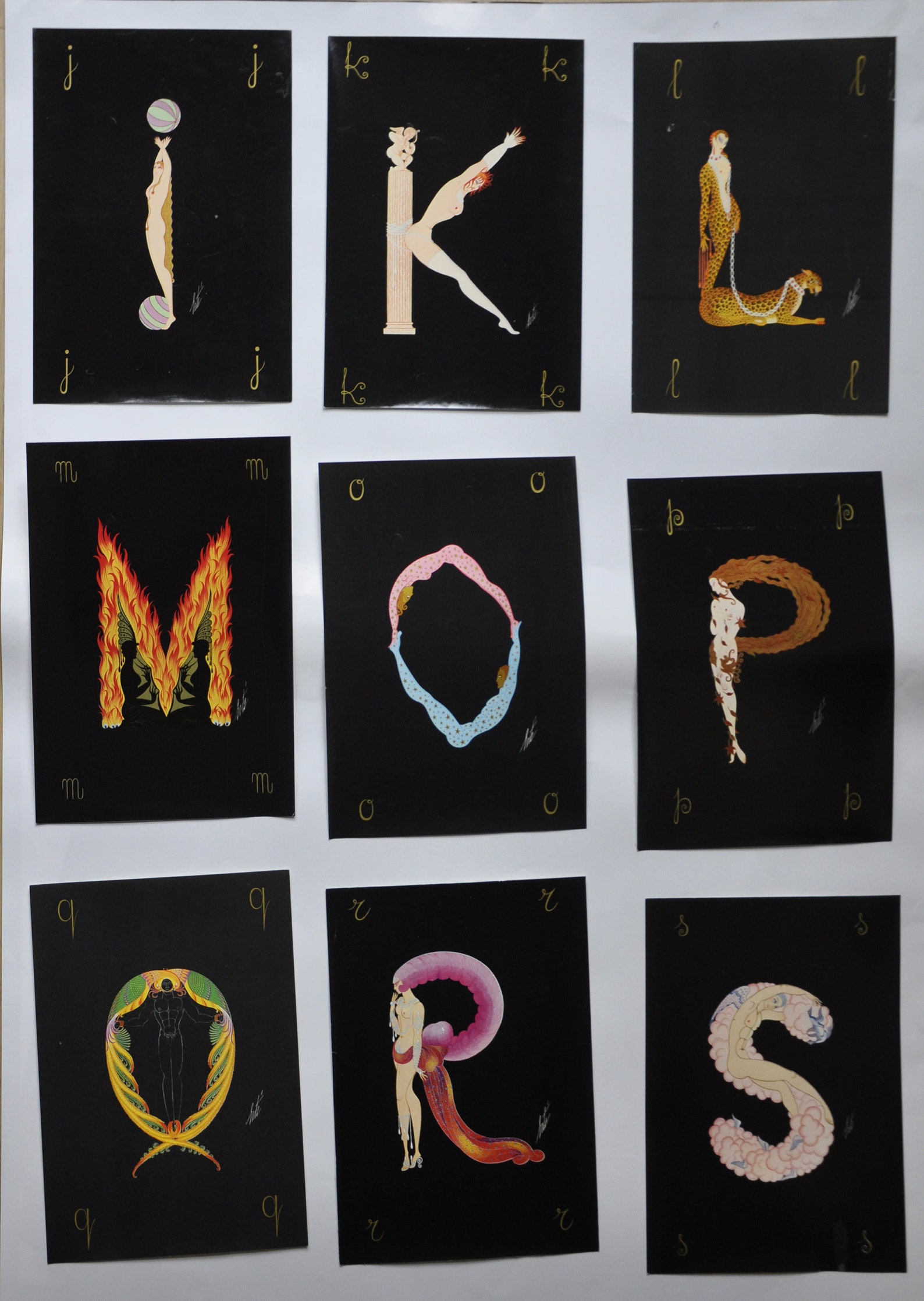 Erté, Alphabet 25 Letters From A to Z, Original Print, Years 60st ...