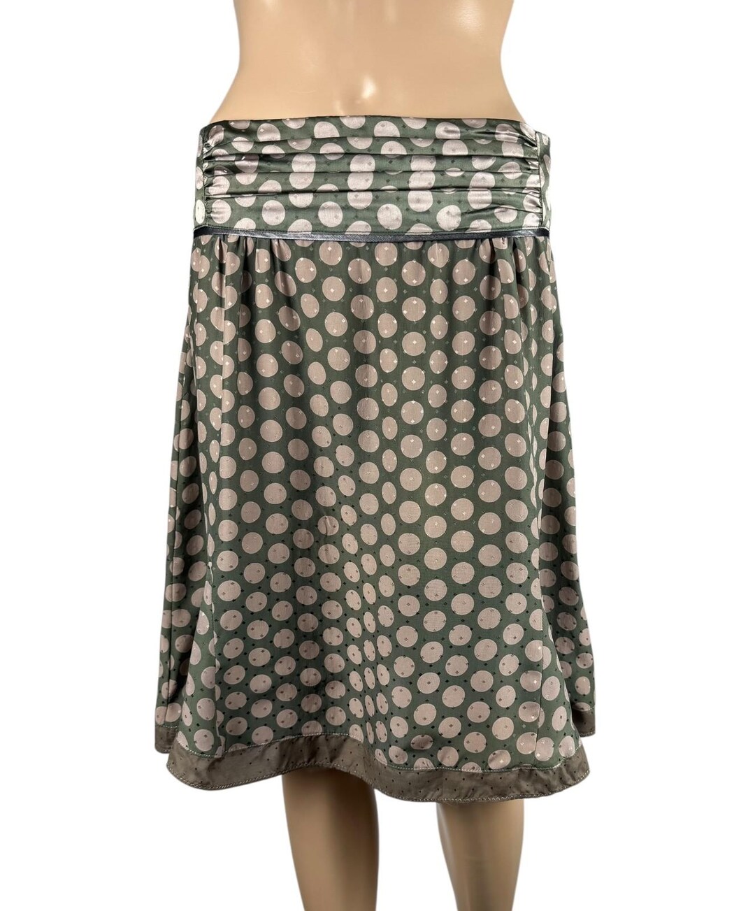 Sandro Silk Midi Skirt Pleated Polka Dot Size T2 - Etsy