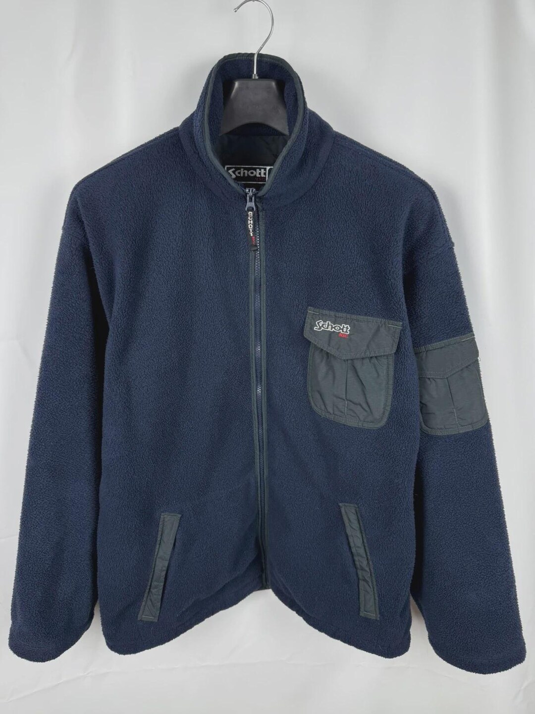 Schott Nyc Vintage Fleece Jacket Men Size M - Etsy