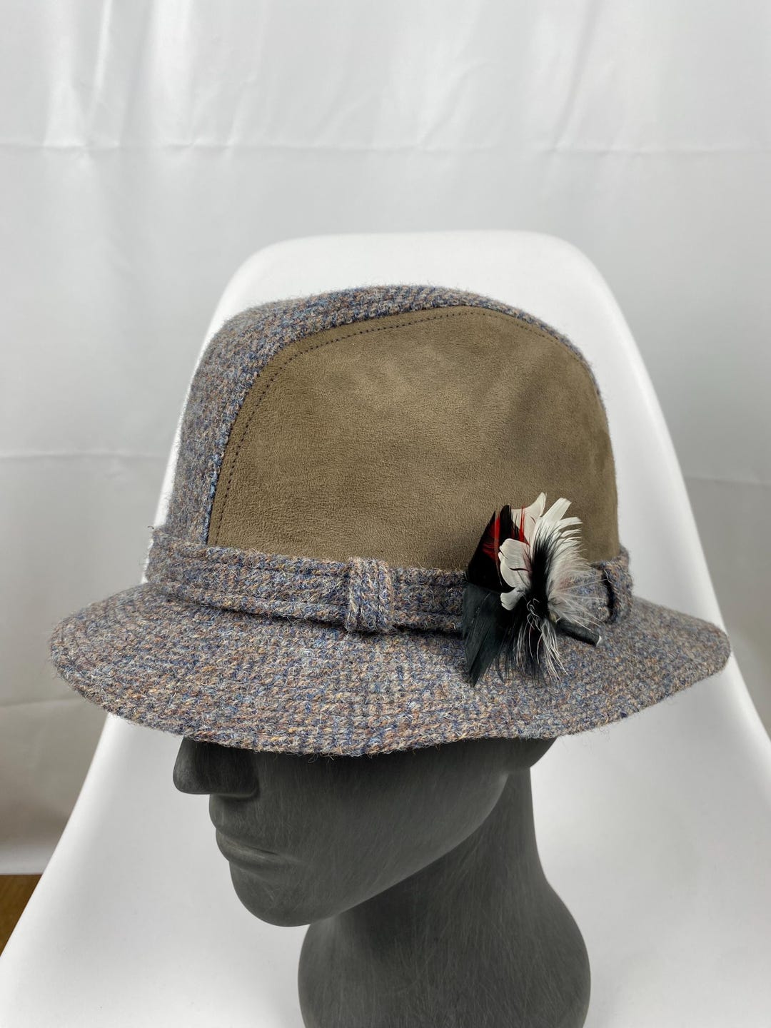 Stetson Harris Tweed Hat Wool Genuine Leather Size 58 7 1/4 - Etsy