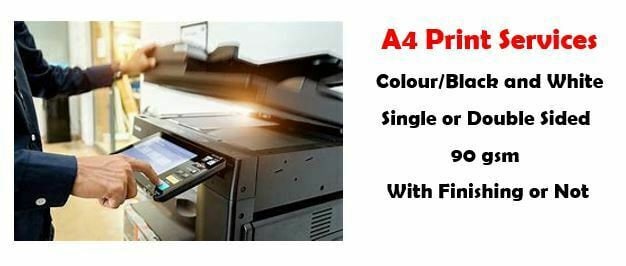 Custom A4 Printing Services Black and White Colour Binding Options High ...