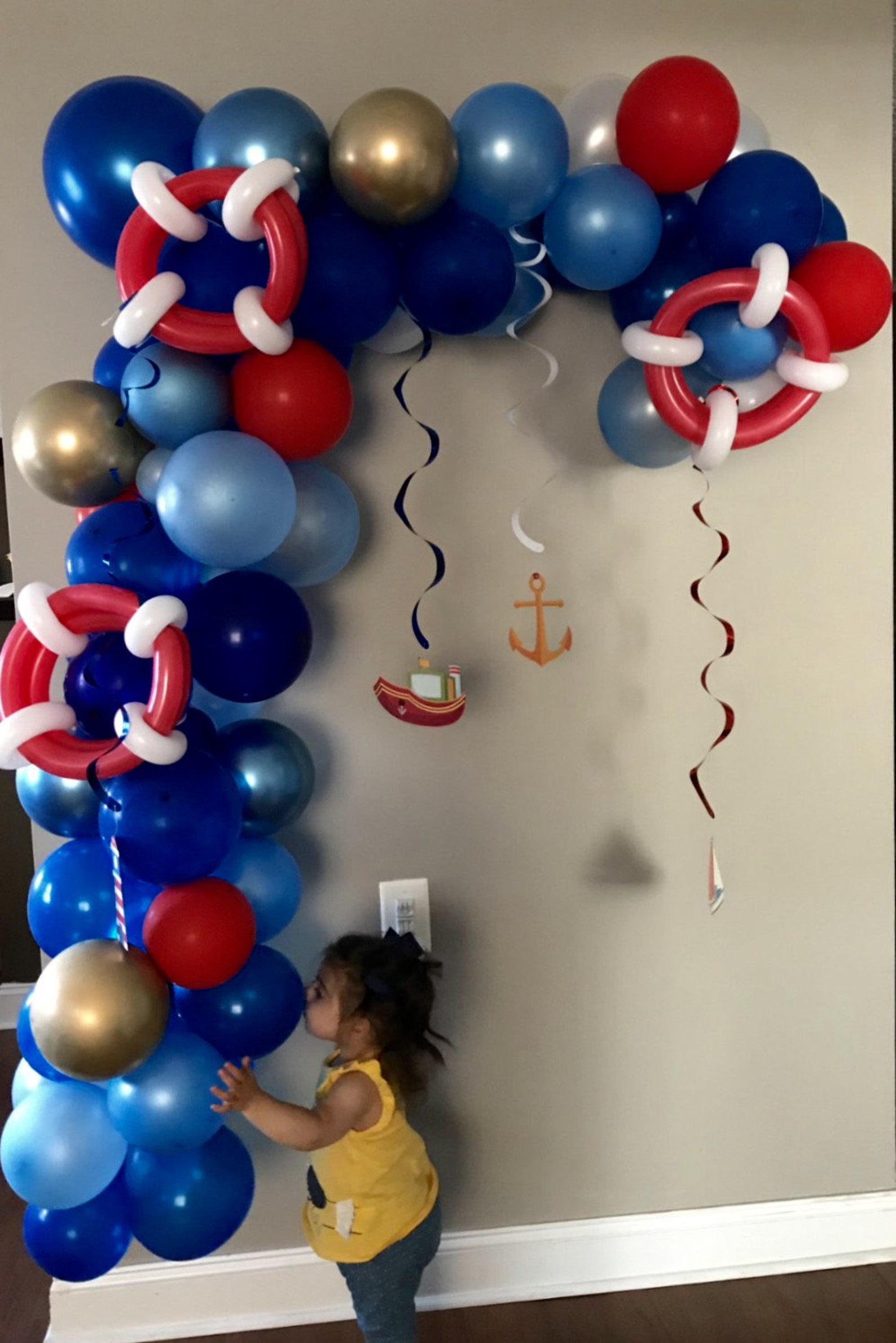 Nautical Theme Balloon Garland Kitsea Ocean Theme Party | Etsy