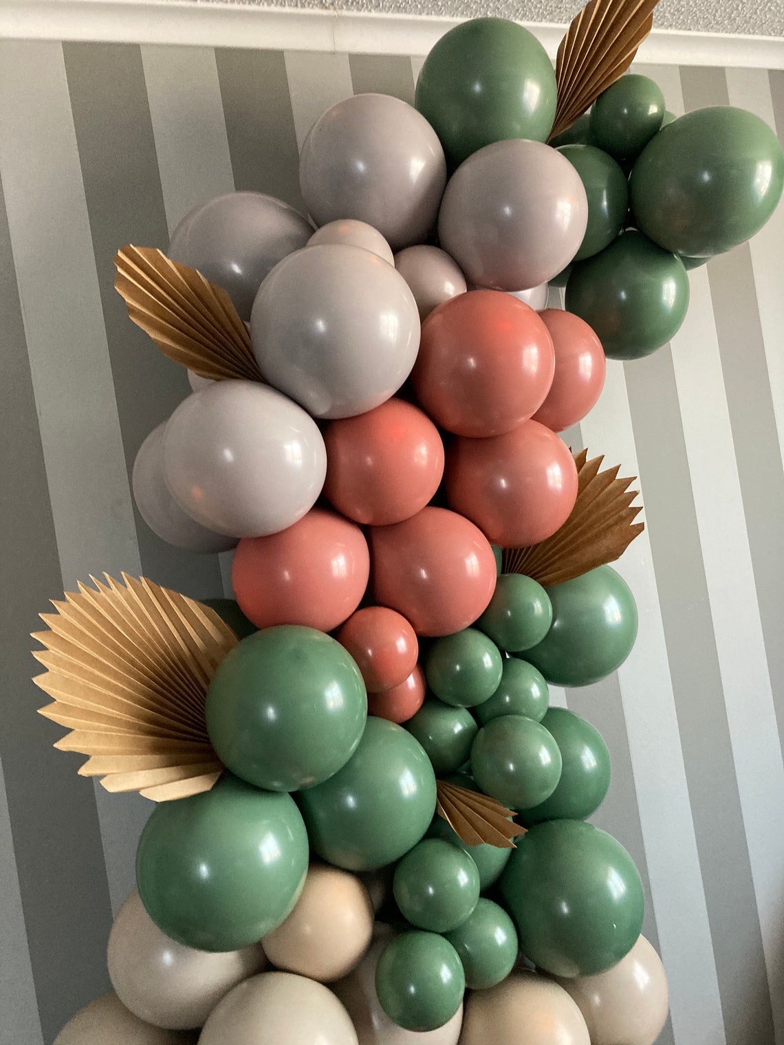 Wild One Birthday Terra-cotta Sage Green and Blush Balloon - Etsy