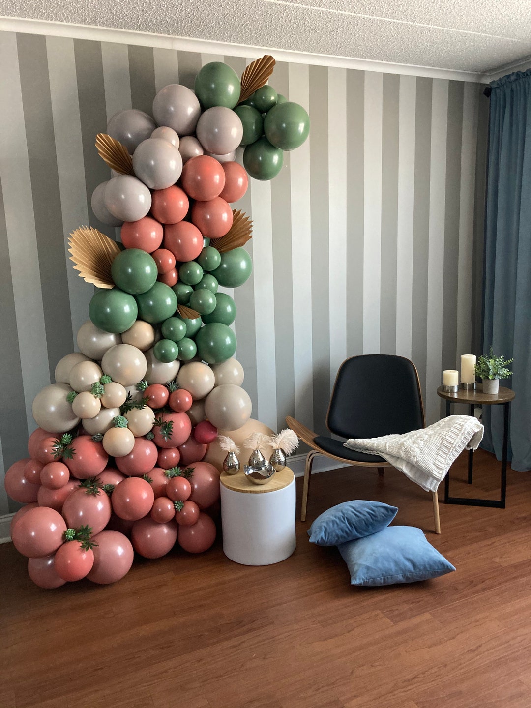 Wild One Birthday Terra-cotta Sage Green and Blush Balloon Garland Kit ...