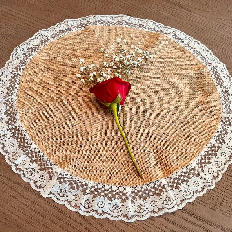 Round Lace Table Mat - Etsy