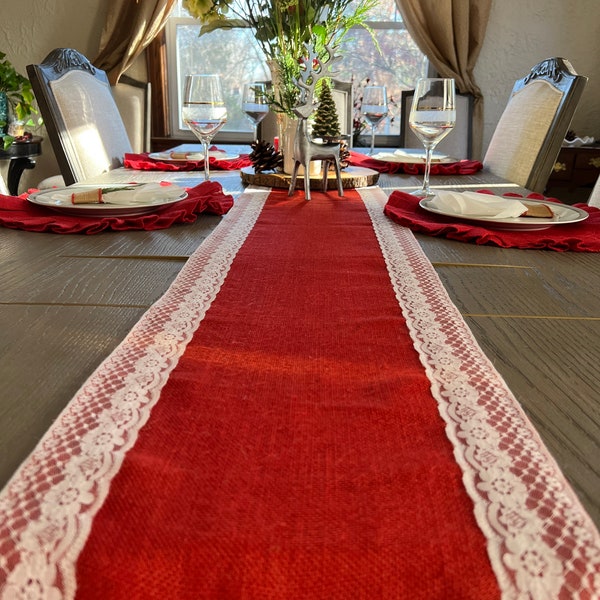 Ruffled Table Runner - Etsy