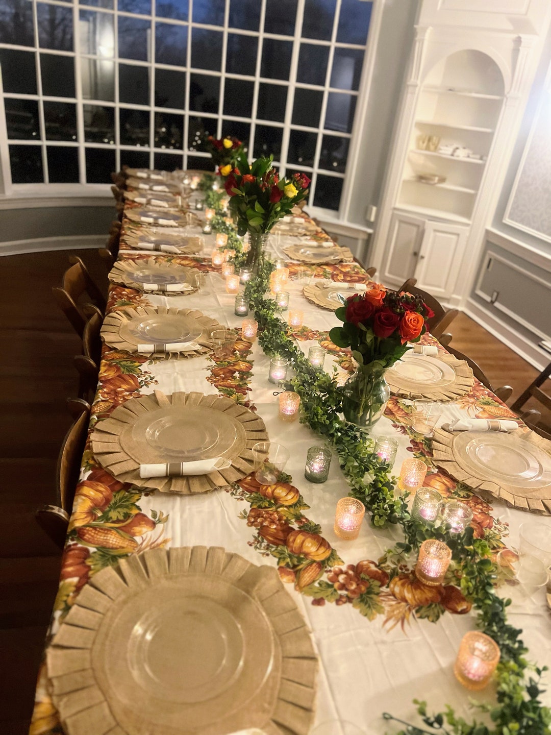 Rustic Jute Burlap Ruffled Placemat - Farmhouse Table Decoration (16 ...