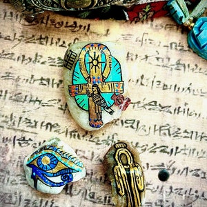 Egyptian Amulets & Altar Stones the Great Goddess Tyet Ankh Eye of ...