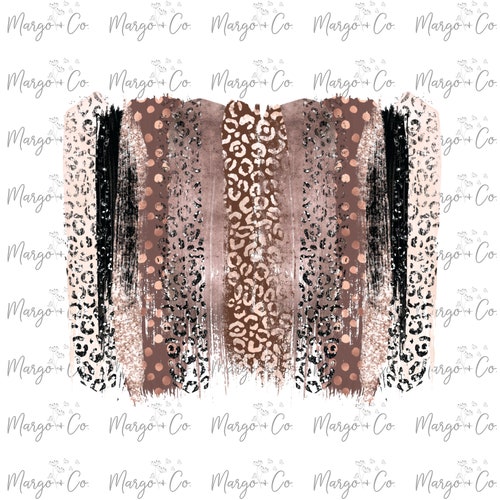 Leopard Brush Strokes Black and Gold Background Safari - Etsy