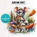Kayak Rat, Yak Rat, Girl Kayak Rat, Tubing and Floating Sublimation PNG ...