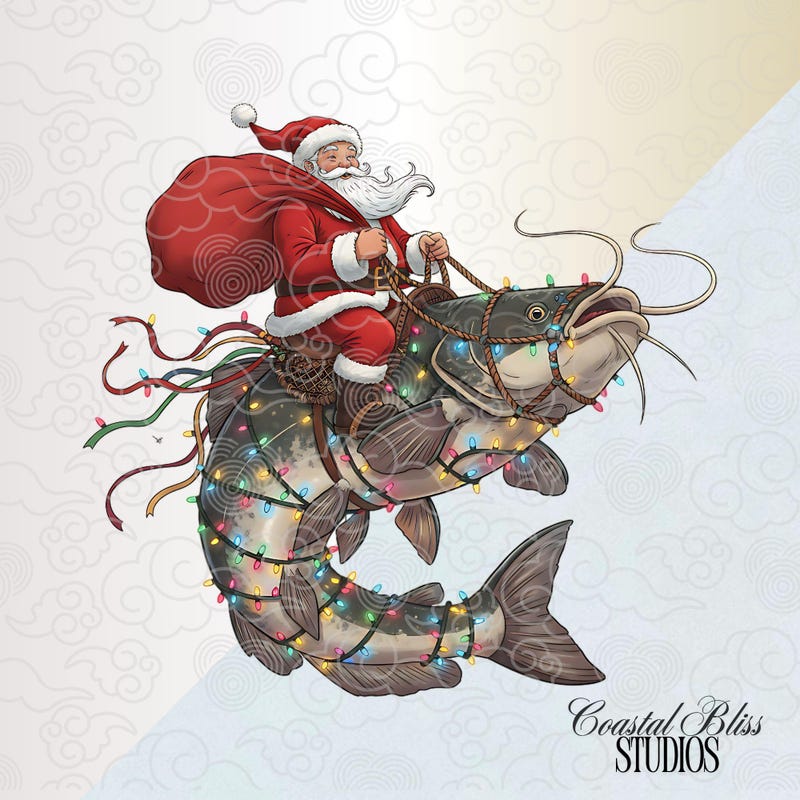 Christmas Catfish Png - Etsy