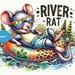 Fun Boy River Rat, Rat on the River, Tubing and Floating Sublimation ...
