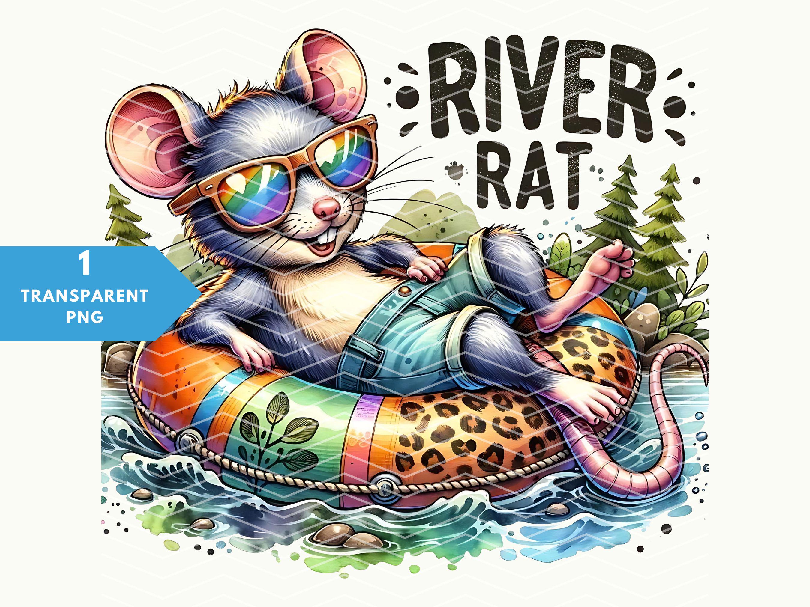 Fun Boy River Rat, Rat on the River, Tubing and Floating Sublimation ...