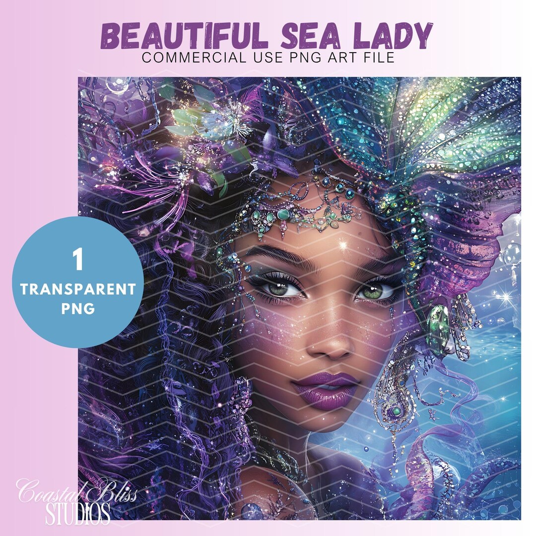 Beautiful Sea Lady, Mermaid PNG, Mermaid Digital Art, Mermaid,sea Siren ...